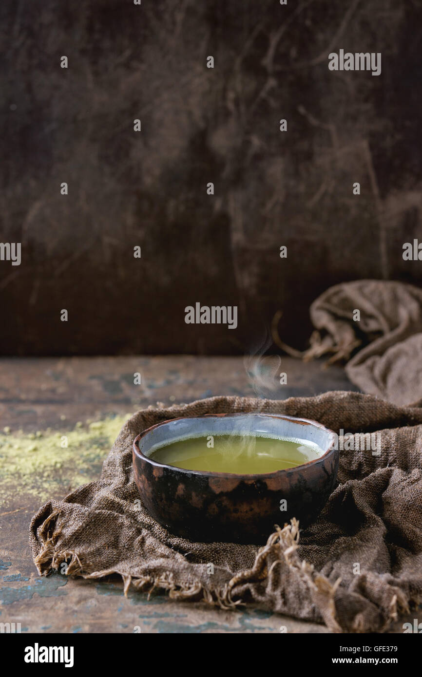 Cup of matcha tea Stock Photo - Alamy