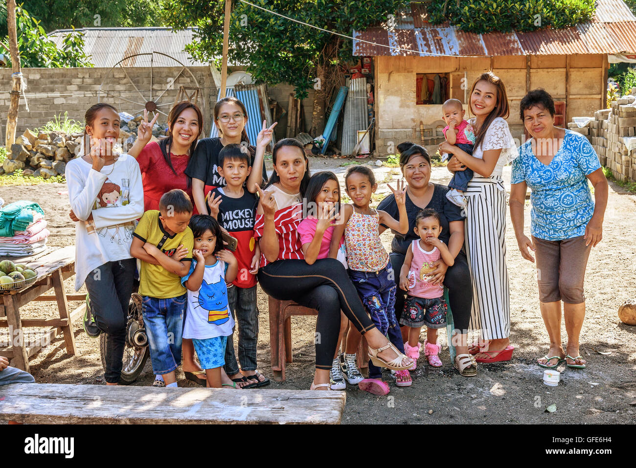 Tangkoko, Indonesia. Big Indonesian family. Tangkoko National Park ...