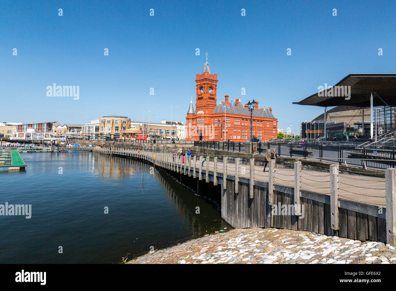 The Pier Head Building in the redeveloped docklands area of Cardiff Bay ...