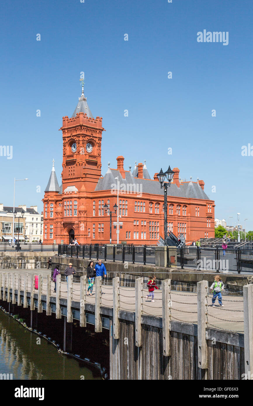 The Pier Head Building in the redeveloped docklands area of Cardiff Bay ...