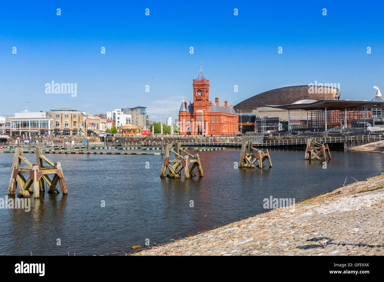 The Pier Head Building in the redeveloped docklands area of Cardiff Bay ...