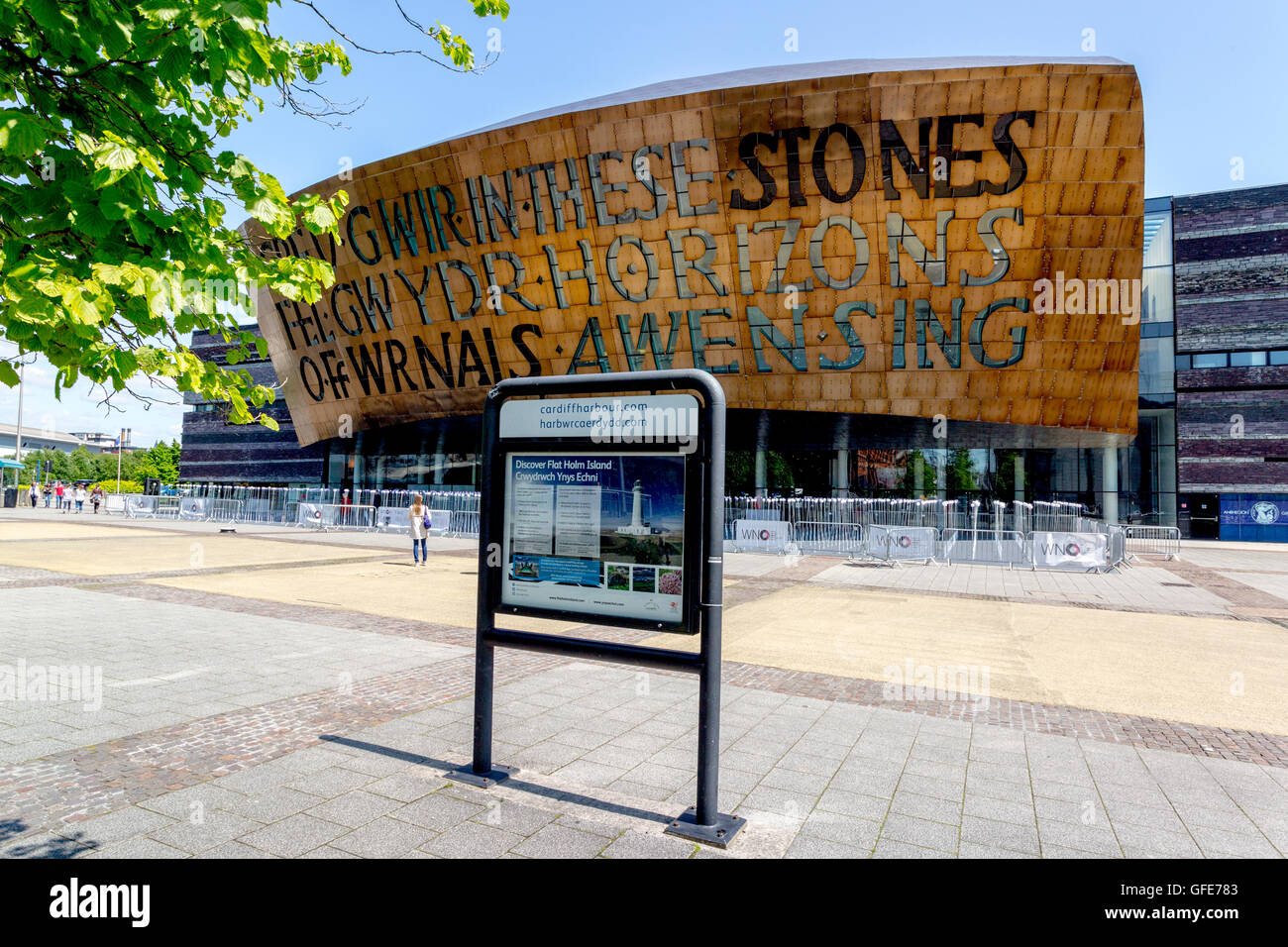 The Millennium Centre in the redeveloped docklands area of Cardiff ...