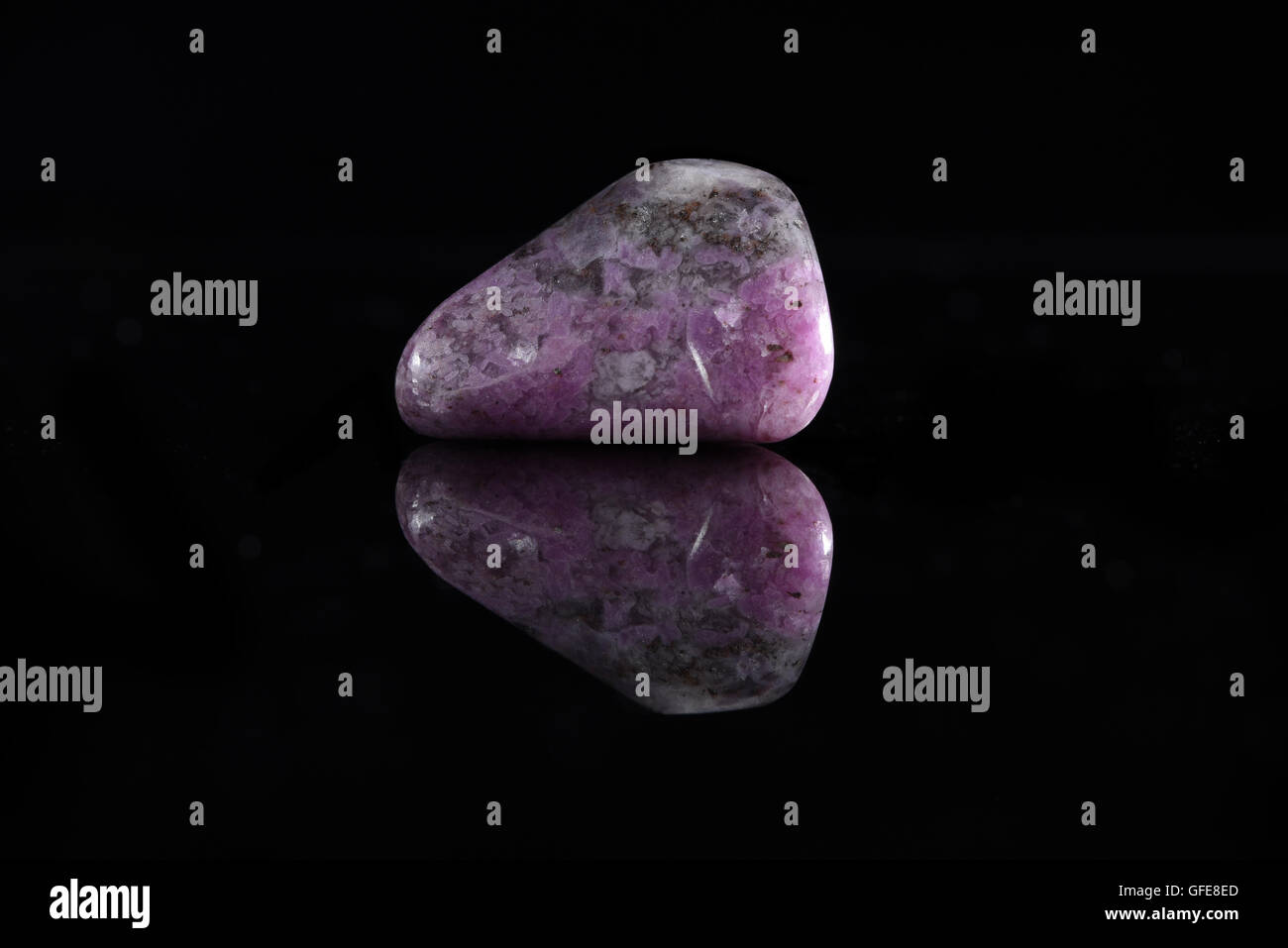 Sample of a beautiful natural Ruby in Cordierite tumbled specimen over ...