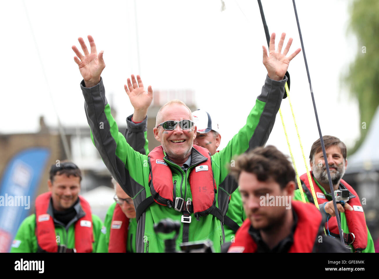 Crew Members of Team Visit Seattle during the final stage of the ...
