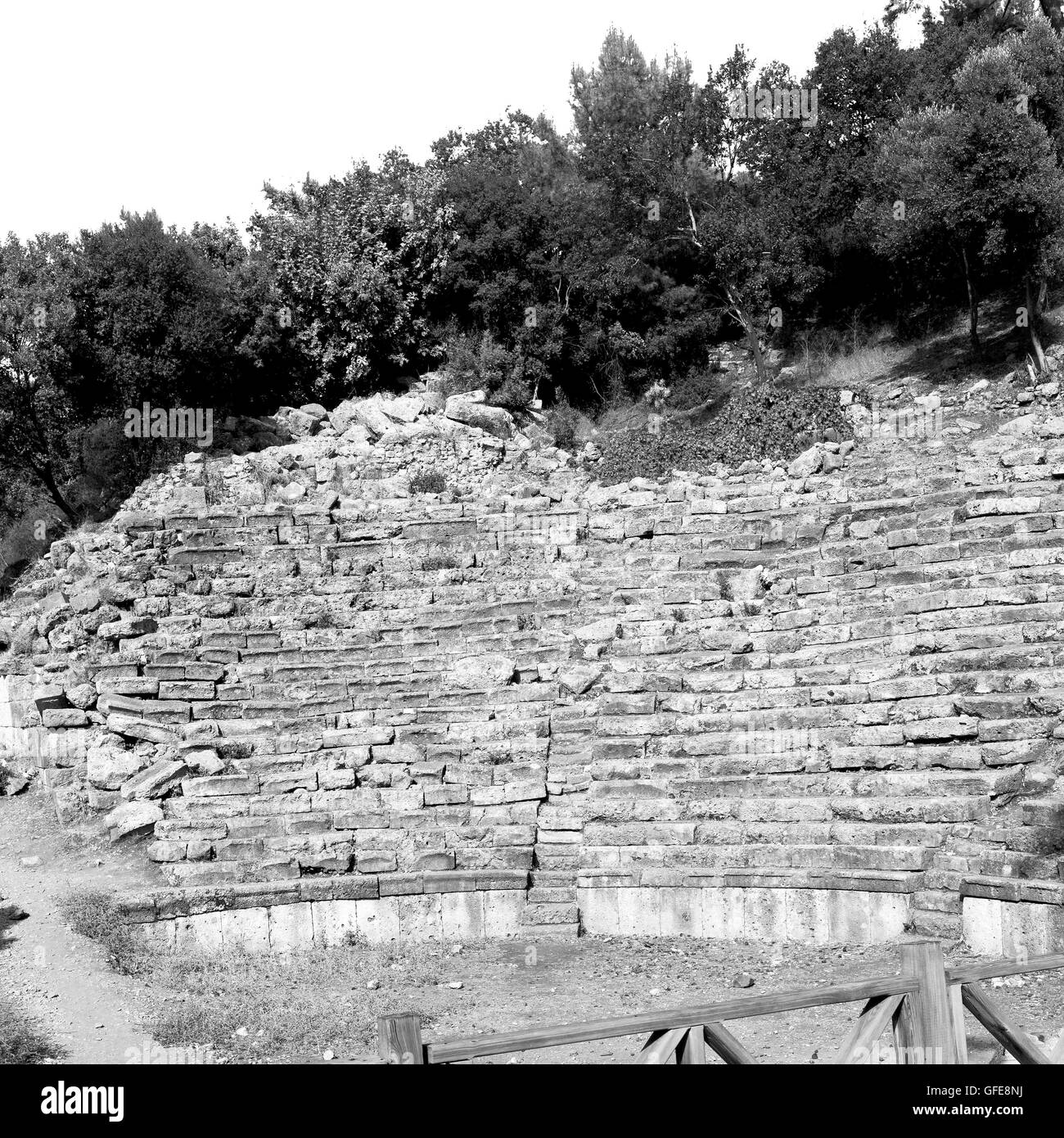 Destroyed column in black and white Black and White Stock Photos ...
