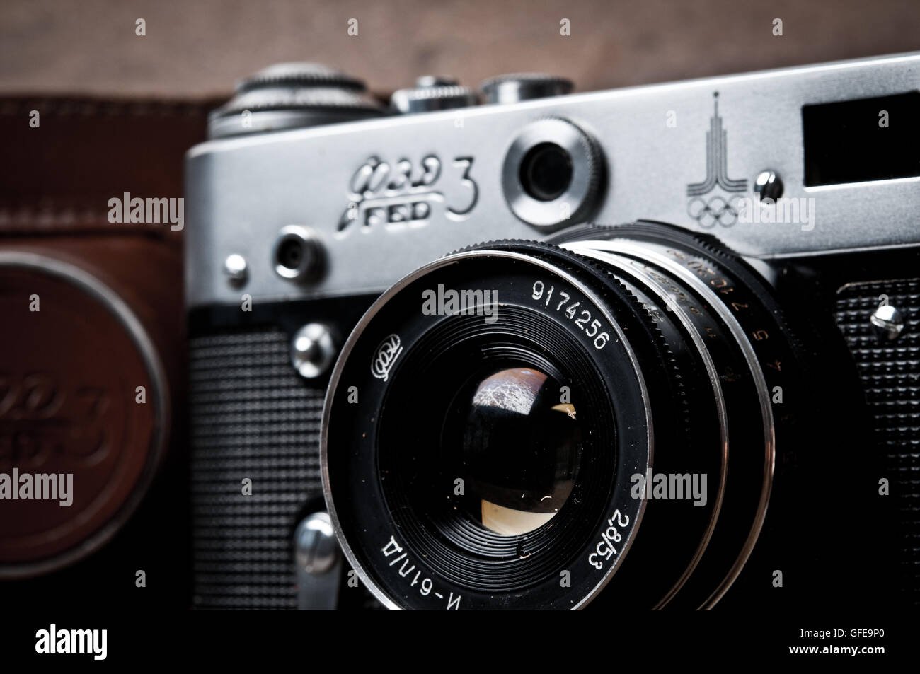 vintage Russian FED photo camera Stock Photo - Alamy