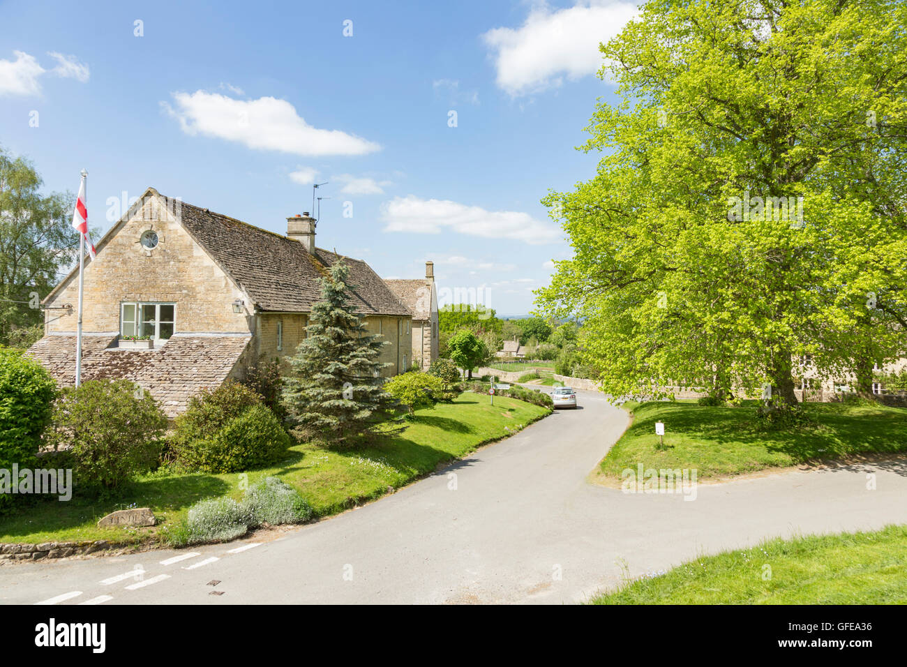 The Cotswold village of Windrush, Oxfordshire, England, UK Stock Photo ...