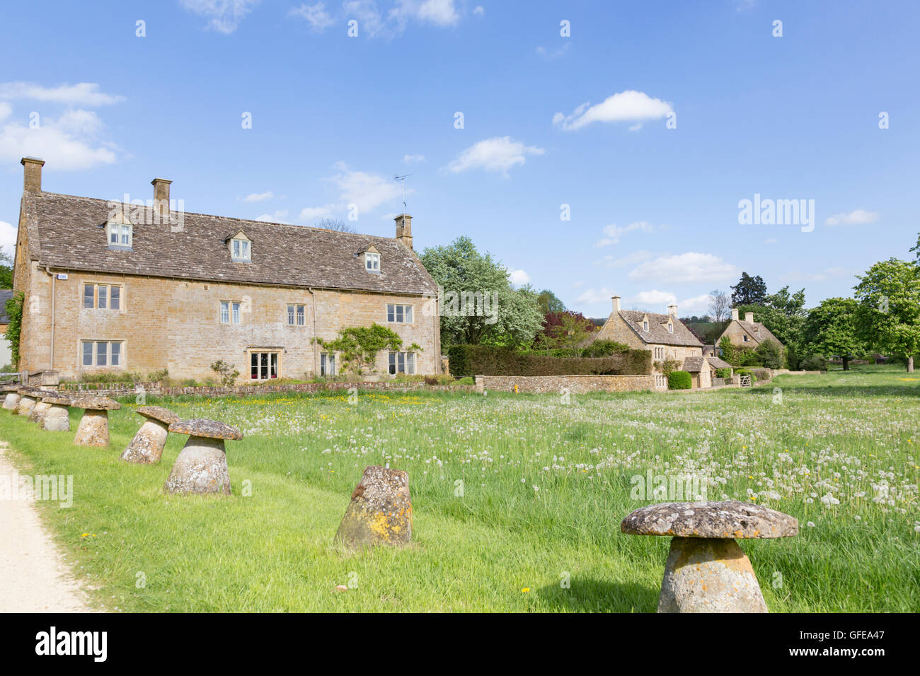 The picturesque Cotswold village of Wyck Rissington, Gloucestershire ...