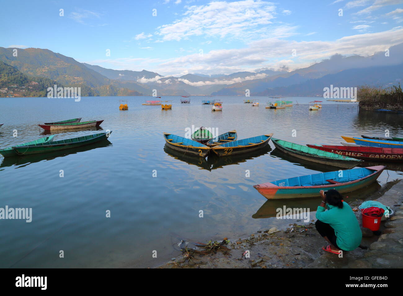 Nepal phewa hi-res stock photography and images - Alamy