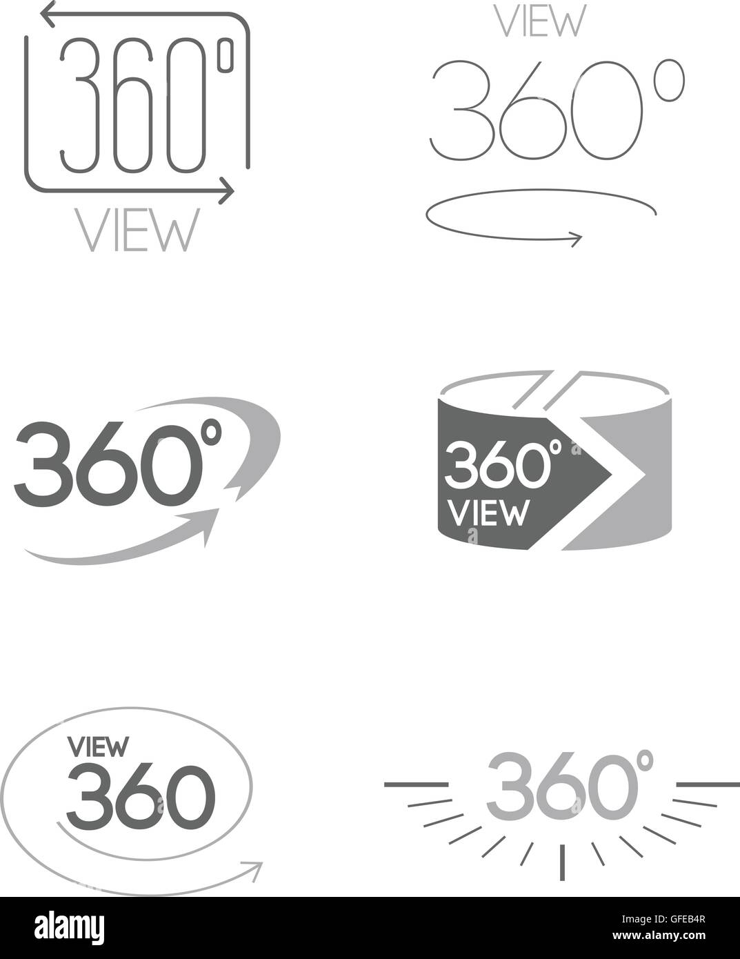 Full rotation sign icons Stock Vector Image & Art - Alamy