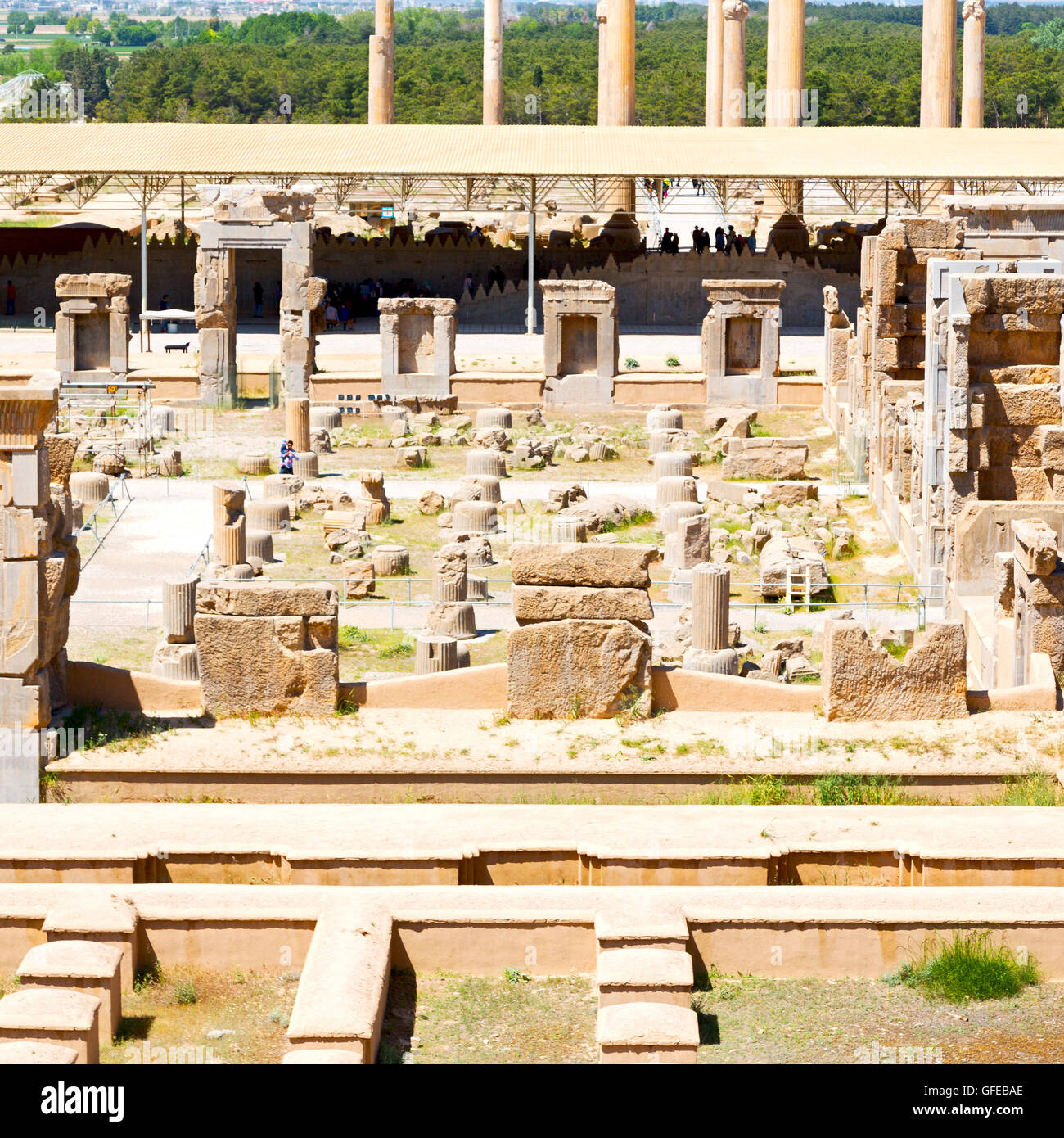 blur in iran persepolis the old ruins historical destination monuments ...