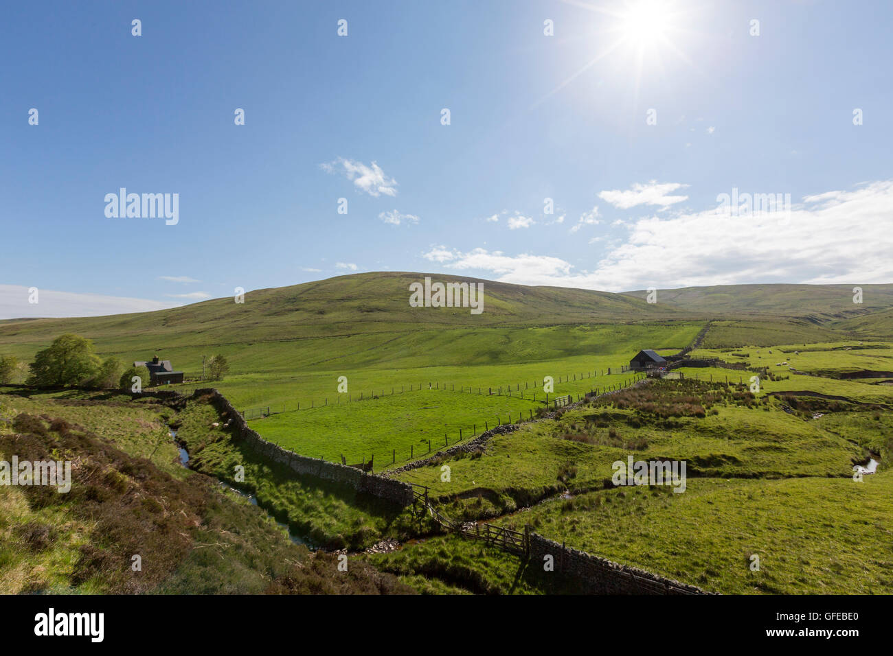 Landscape of Tweed Valley, Scottish Borders, Scotland, UK Stock Photo ...