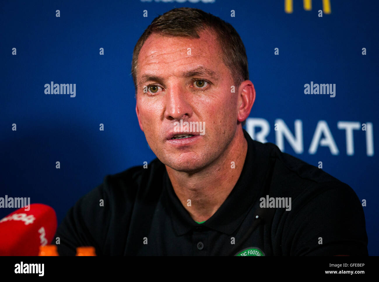Celtic manager Brendan Rodgers during a press conference after the 2016 ...