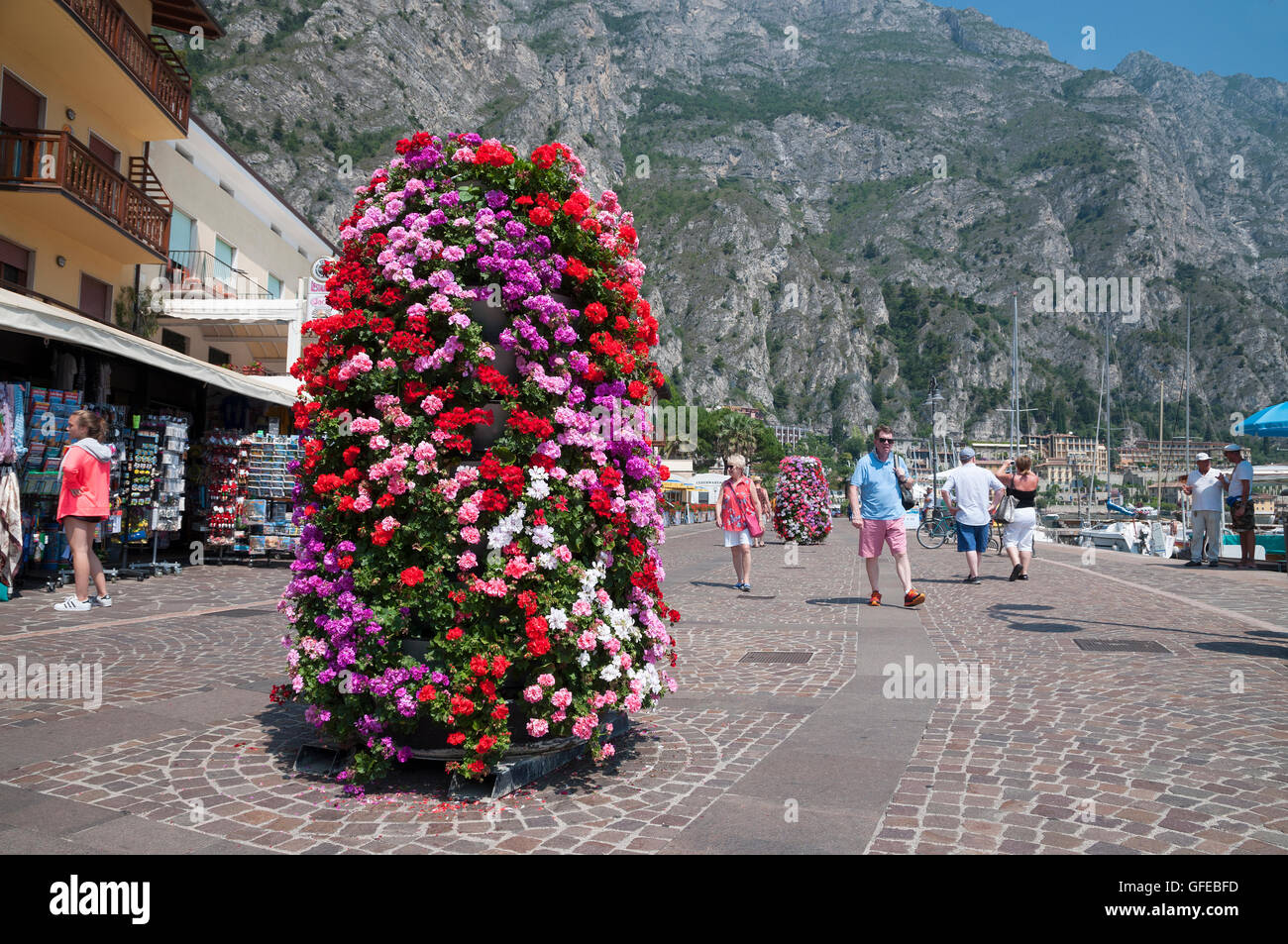 Cityscape of Limone Village, Italy Stock Photo - Alamy