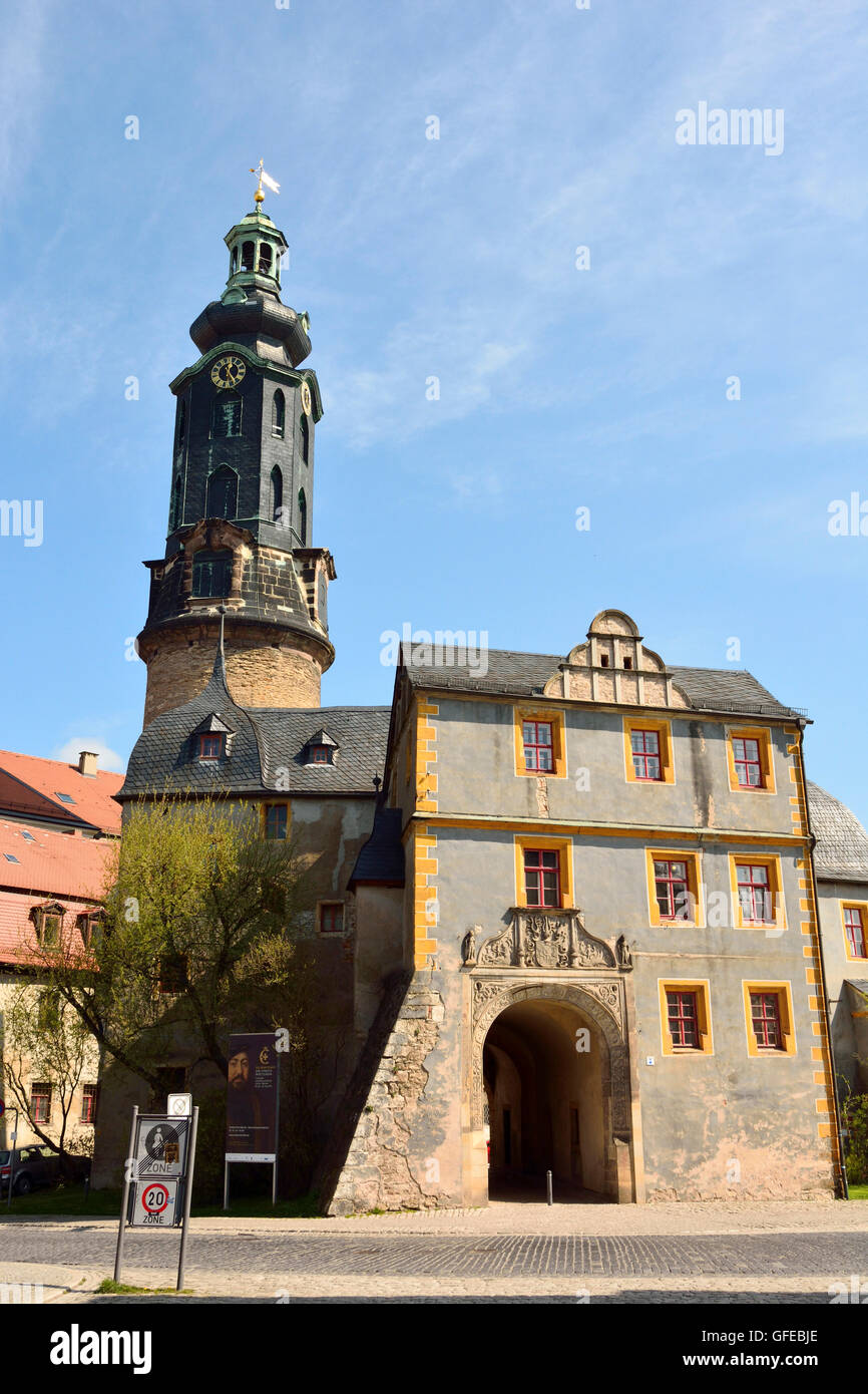 View of Bastille, the oldest part of Stadtschloss Weimar castle Stock Photo - Alamy