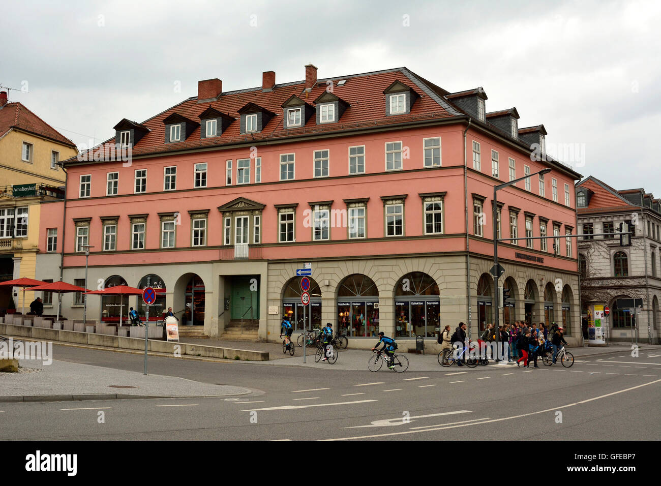 Historic building on Wielandpl square in Weimar Stock Photo - Alamy