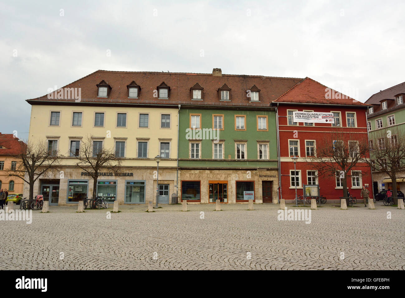 Building on Goethepl square in Weimar Stock Photo - Alamy
