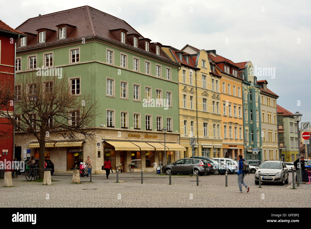 View of Graben street in Weimar Stock Photo - Alamy