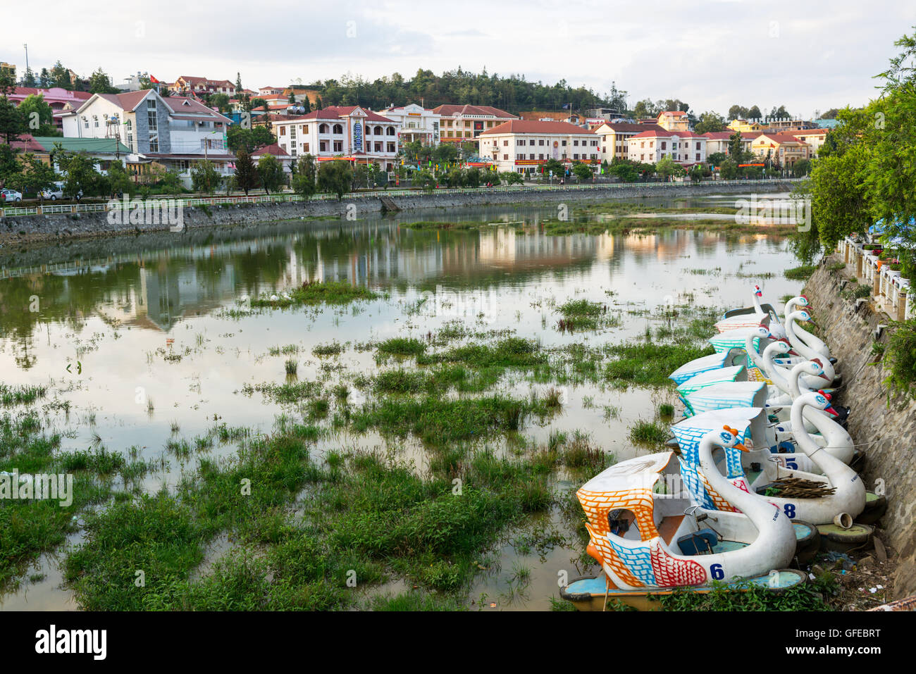 View of Sa Pa Lake. Sapa, is a frontier township and capital of Sa Pa ...
