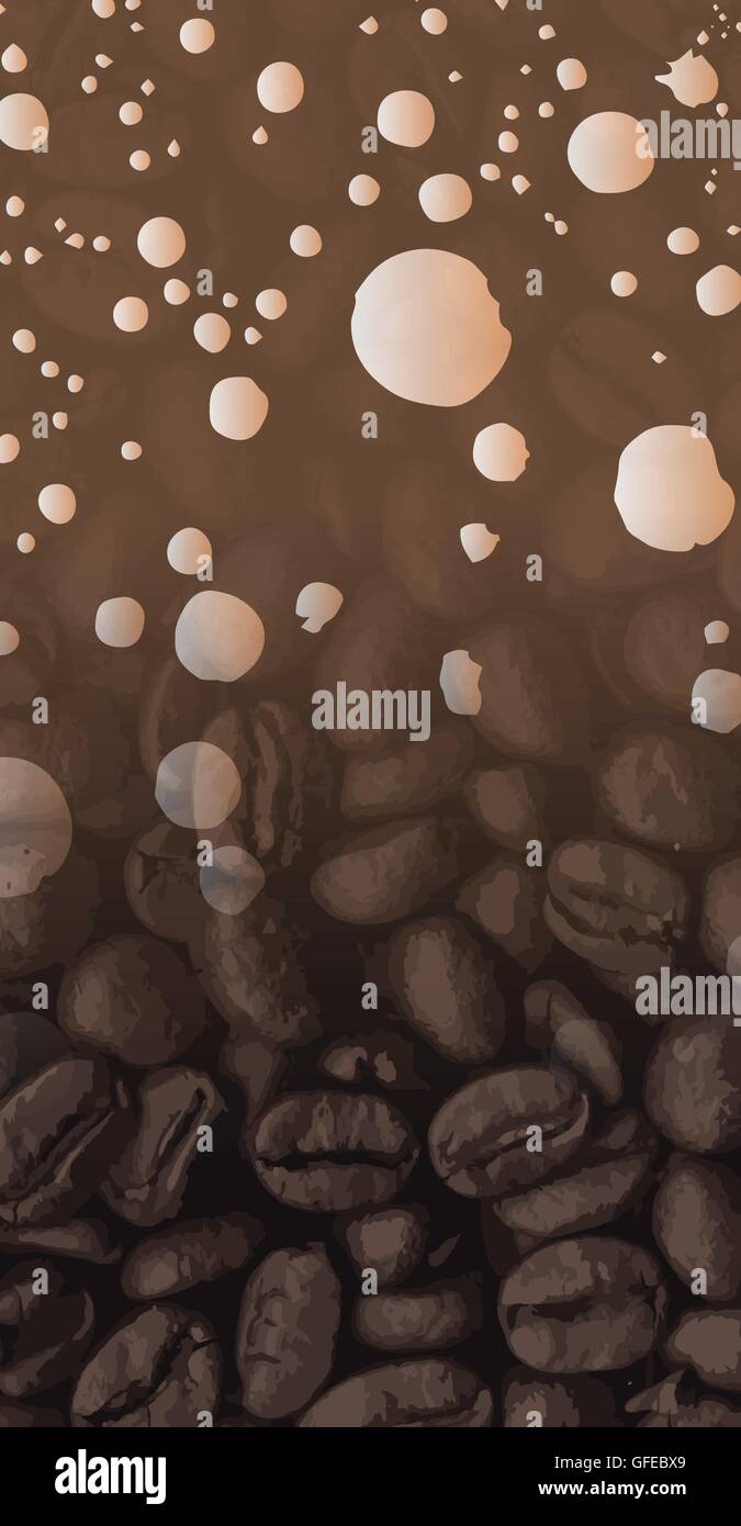 Coffee beans fading into bubbles Stock Vector Image & Art - Alamy