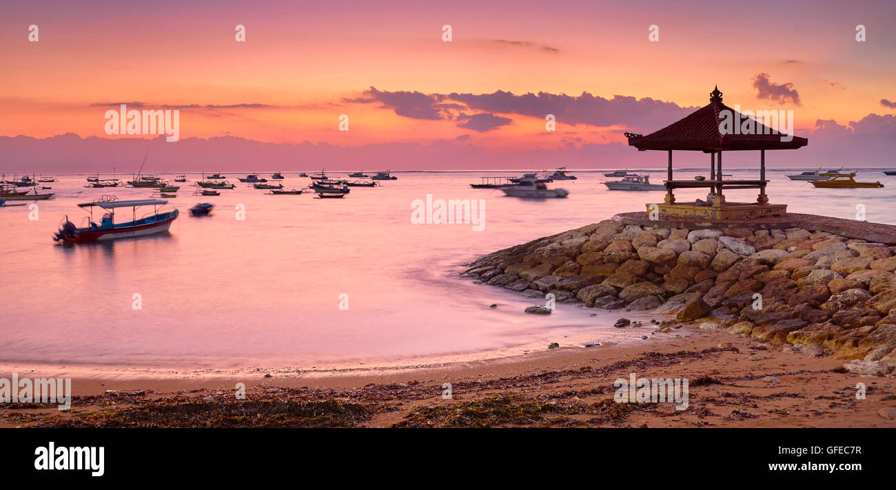 Sanur Beach at sunrise, Bali, Indonesia Stock Photo - Alamy