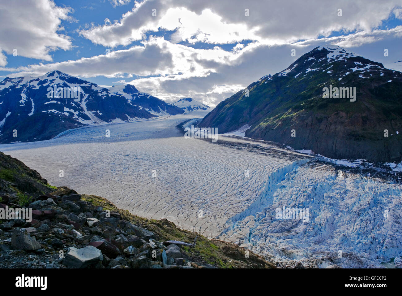 View of Salmon Glacier,British Columbia,Canada,worlds fifth largest non ...