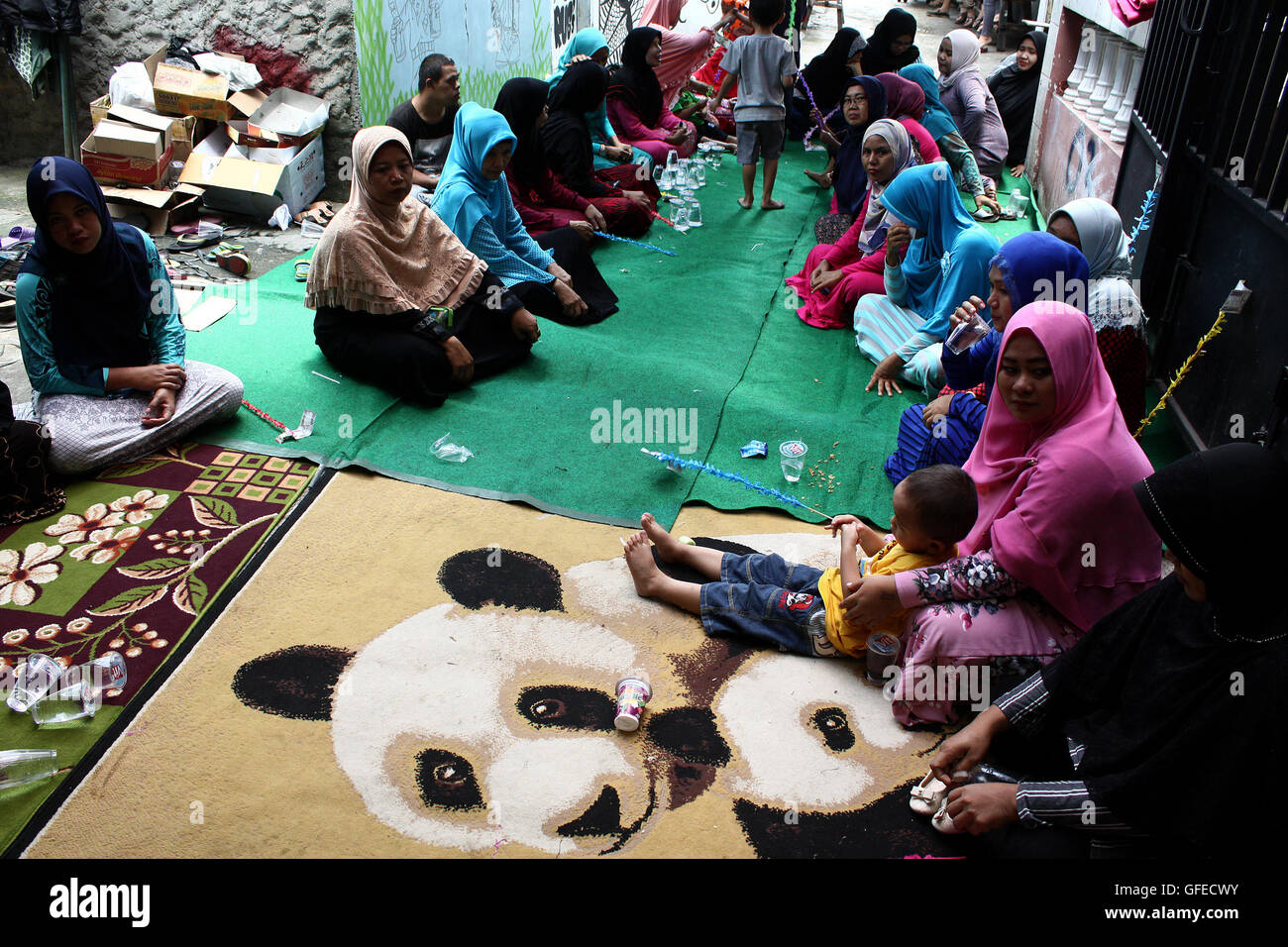 West Jakarta, Indonesia. 31st July, 2016. Edwin family did Akikah (in ...