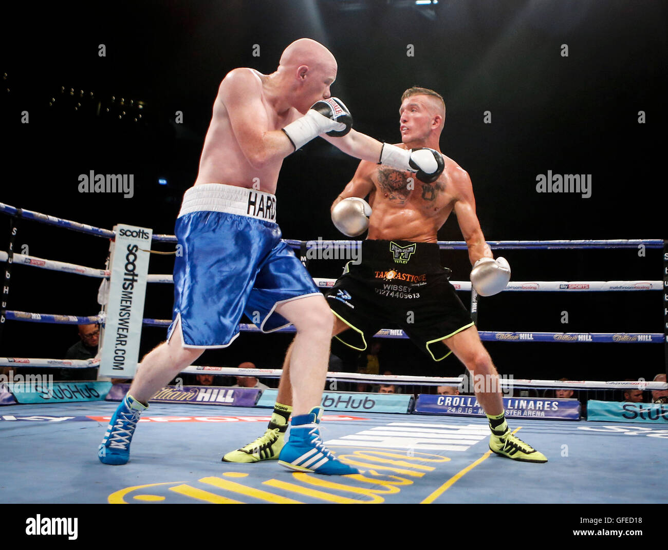 Welterweight contest first direct arena hi-res stock photography and ...