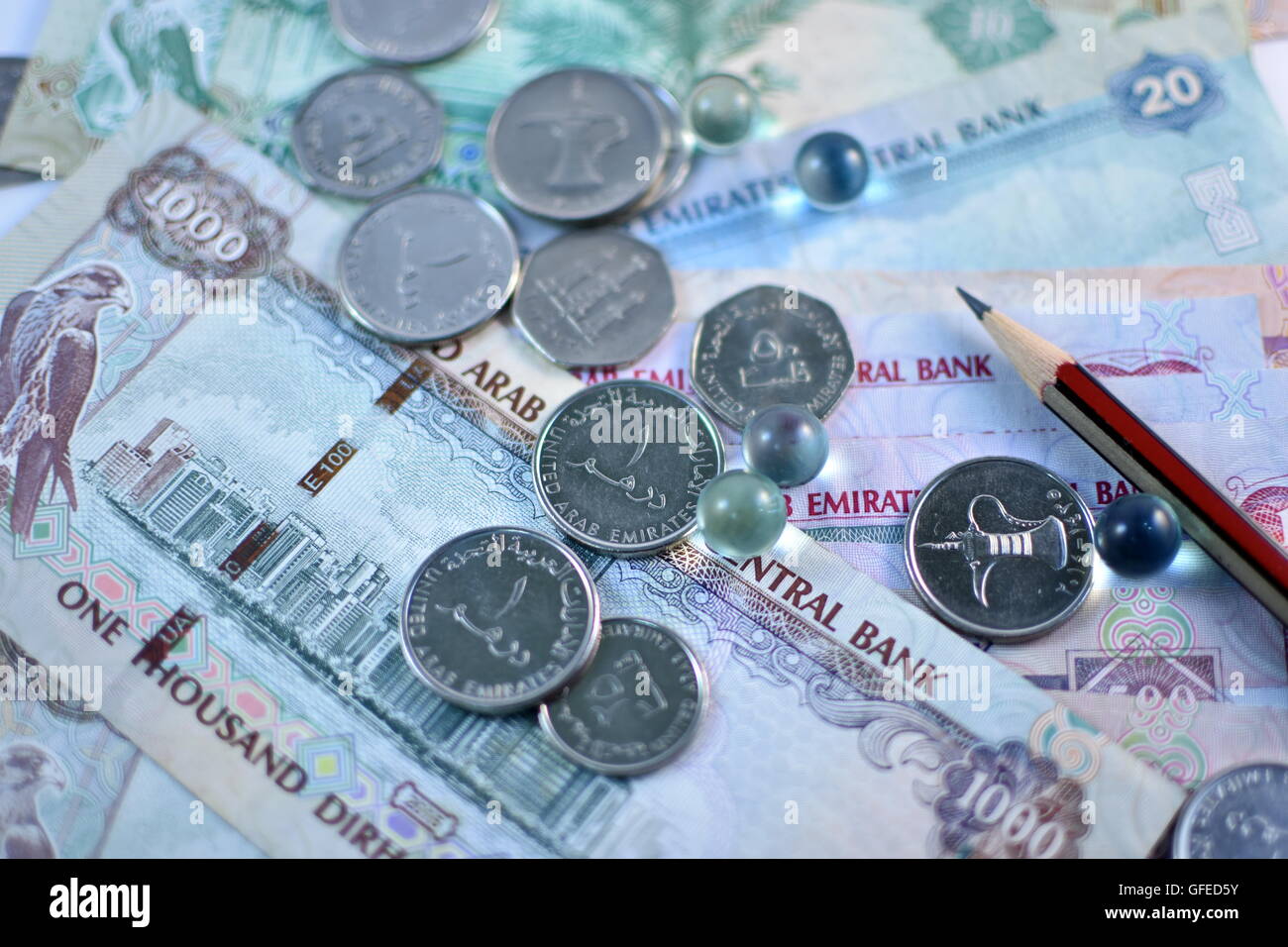 Close up Dirhams currency, United Arab Emirates Stock Photo - Alamy