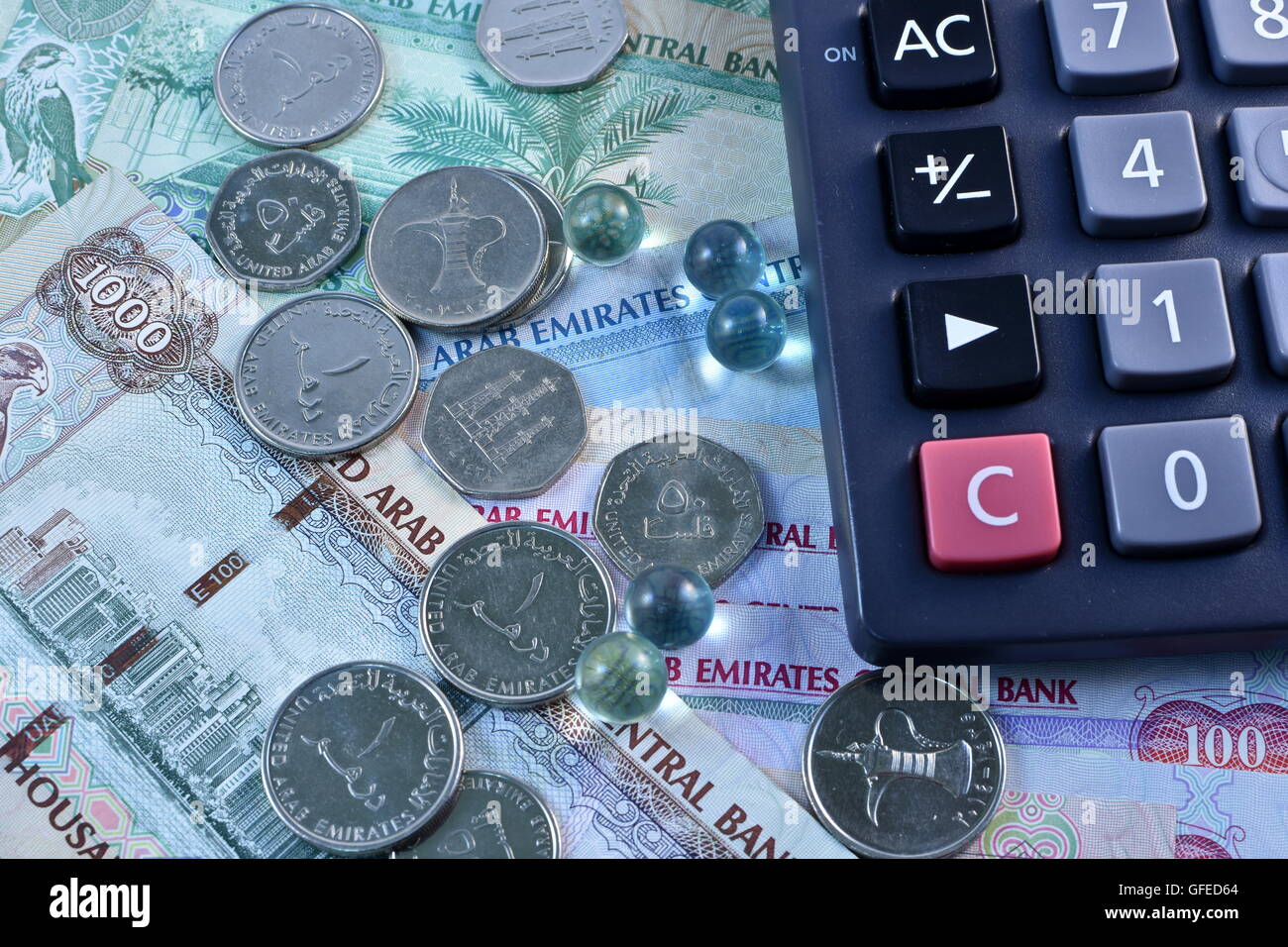 Close up Dirhams currency, United Arab Emirates Stock Photo - Alamy