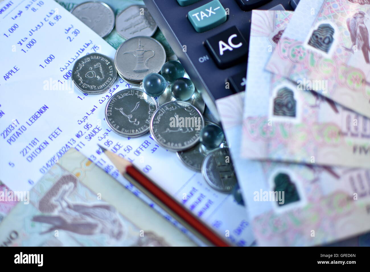 Close up Dirhams currency, United Arab Emirates Stock Photo - Alamy