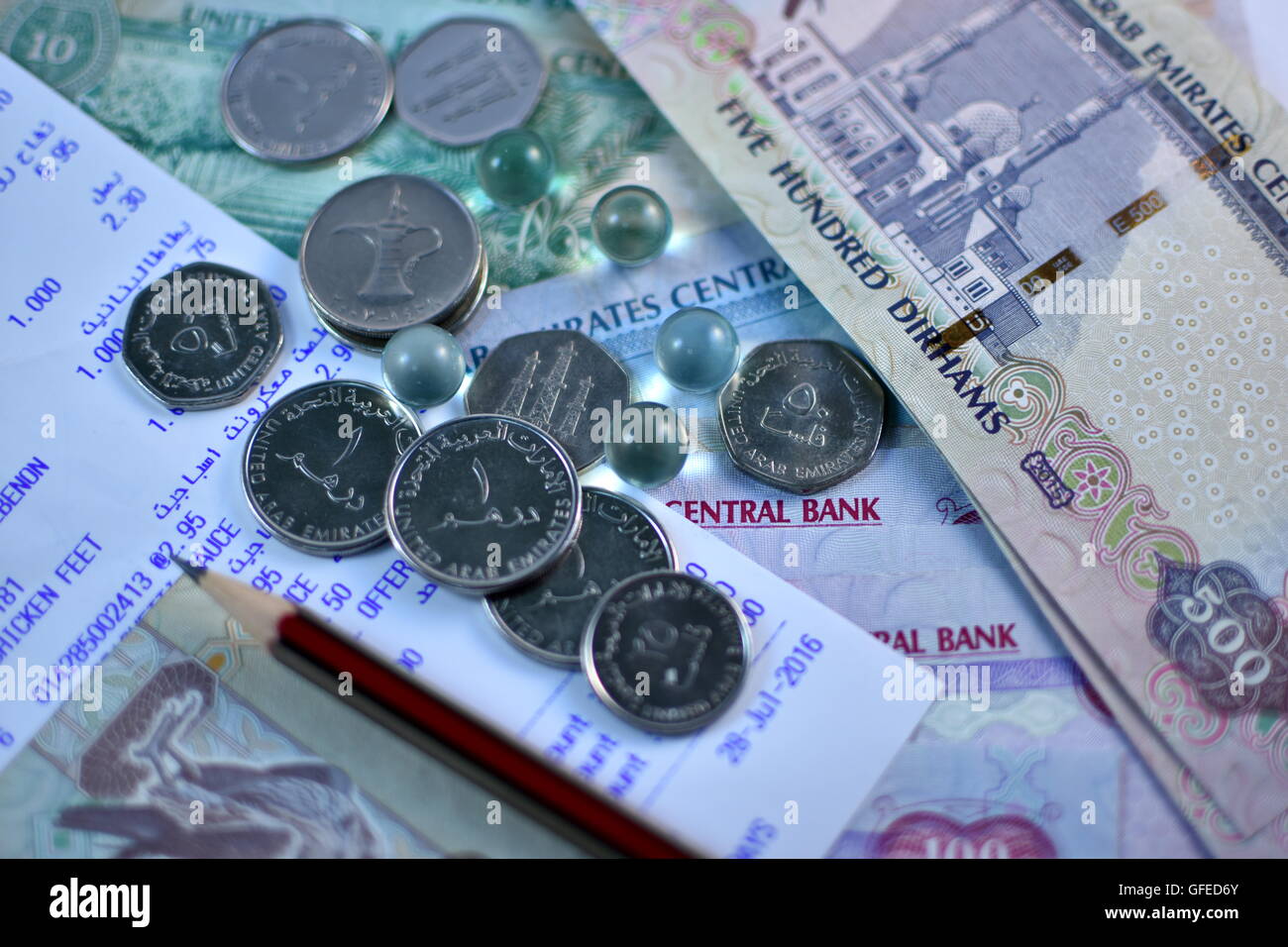 Close up Dirhams currency, United Arab Emirates Stock Photo - Alamy