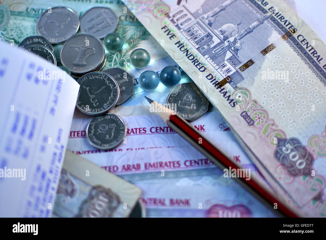 Close up Dirhams currency, United Arab Emirates Stock Photo - Alamy