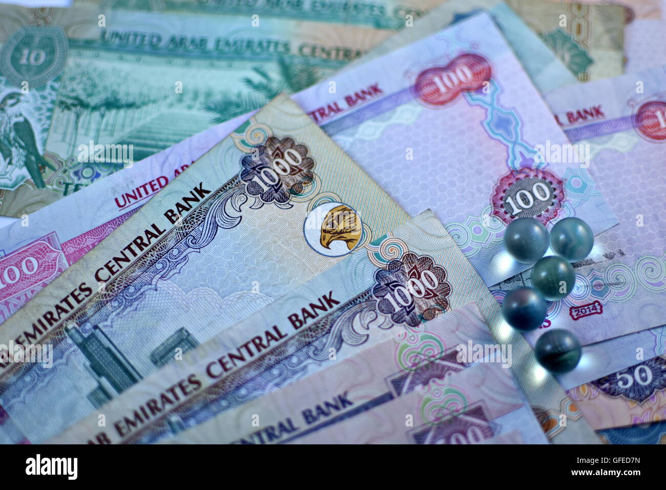 Close up Dirhams currency, United Arab Emirates Stock Photo - Alamy