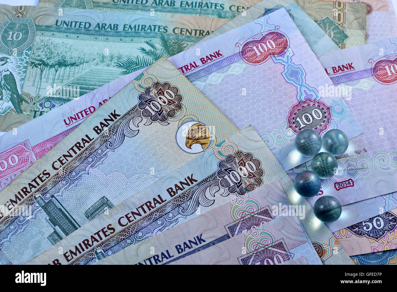 Close up Dirhams currency, United Arab Emirates Stock Photo - Alamy