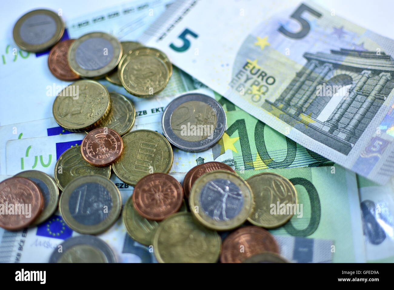 Different Close up EURO Bank note and currency Stock Photo - Alamy