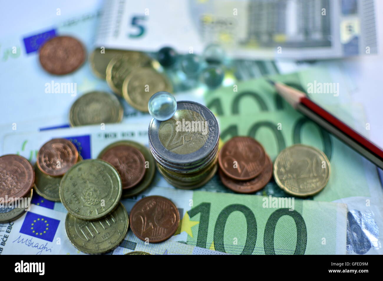 Different Close up EURO Bank note and currency Stock Photo - Alamy