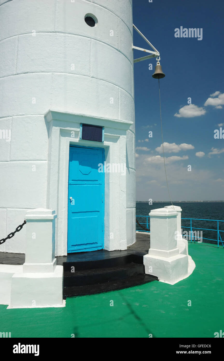 Entrance door to old Vorontsov Lighthouse in Odessa bay, Ukraine,Europe ...