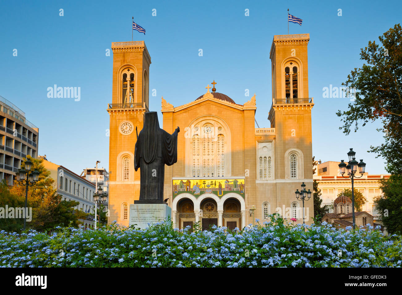 View of the Metropolitan Cathedral of Athens Stock Photo - Alamy
