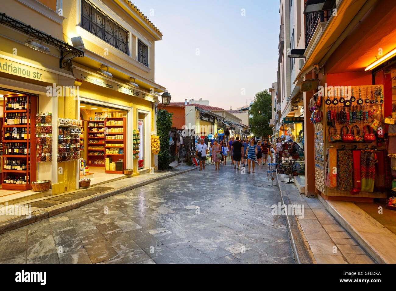 Plaka shopping street hi-res stock photography and images - Alamy
