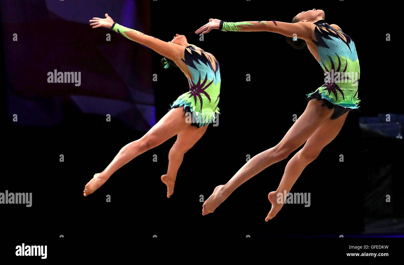 Samantha Britten and Kaisha Wright-Dessalines from Honiton Gym Club ...