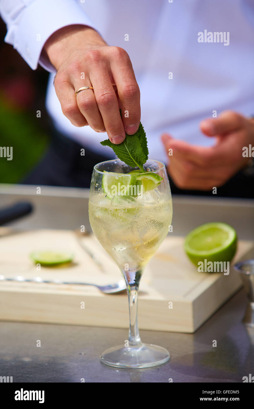Mixing making alcoholic drink hi-res stock photography and images - Alamy
