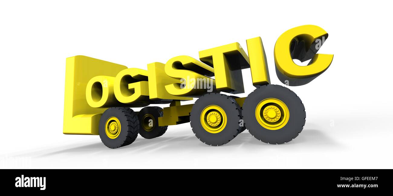 Logistic word with wheels hi-res stock photography and images - Alamy