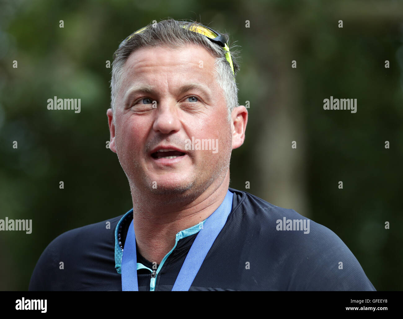 Former cricketer Darren Gough after completing the Surrey Classic ...