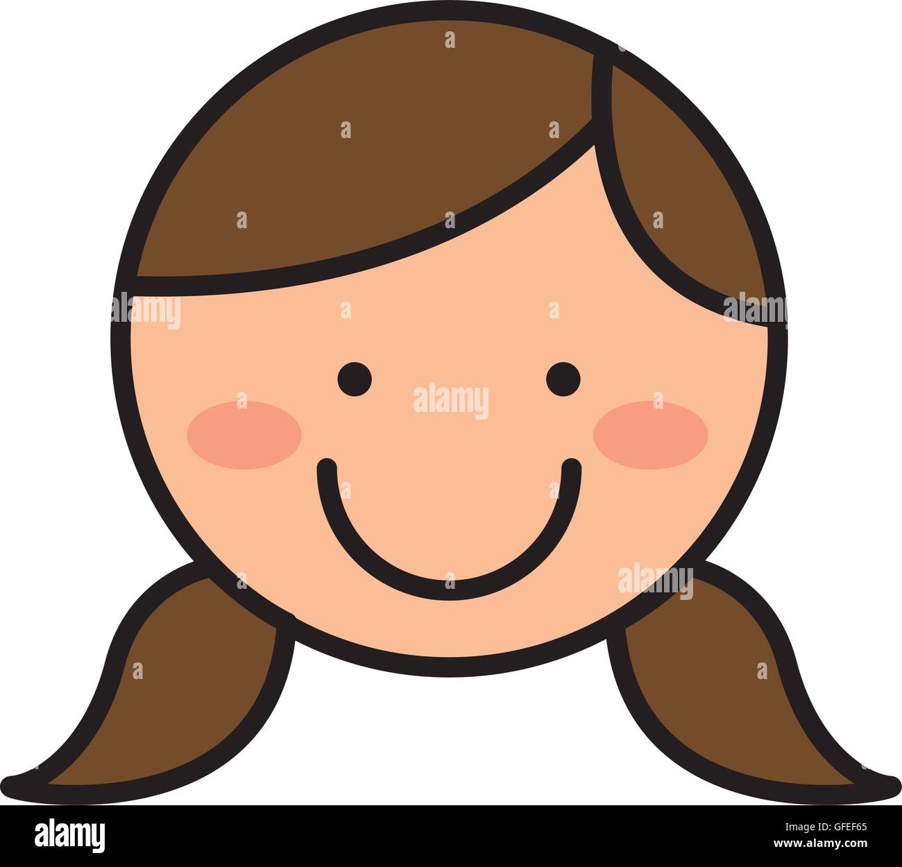 little girl smile icon Stock Vector Image & Art - Alamy