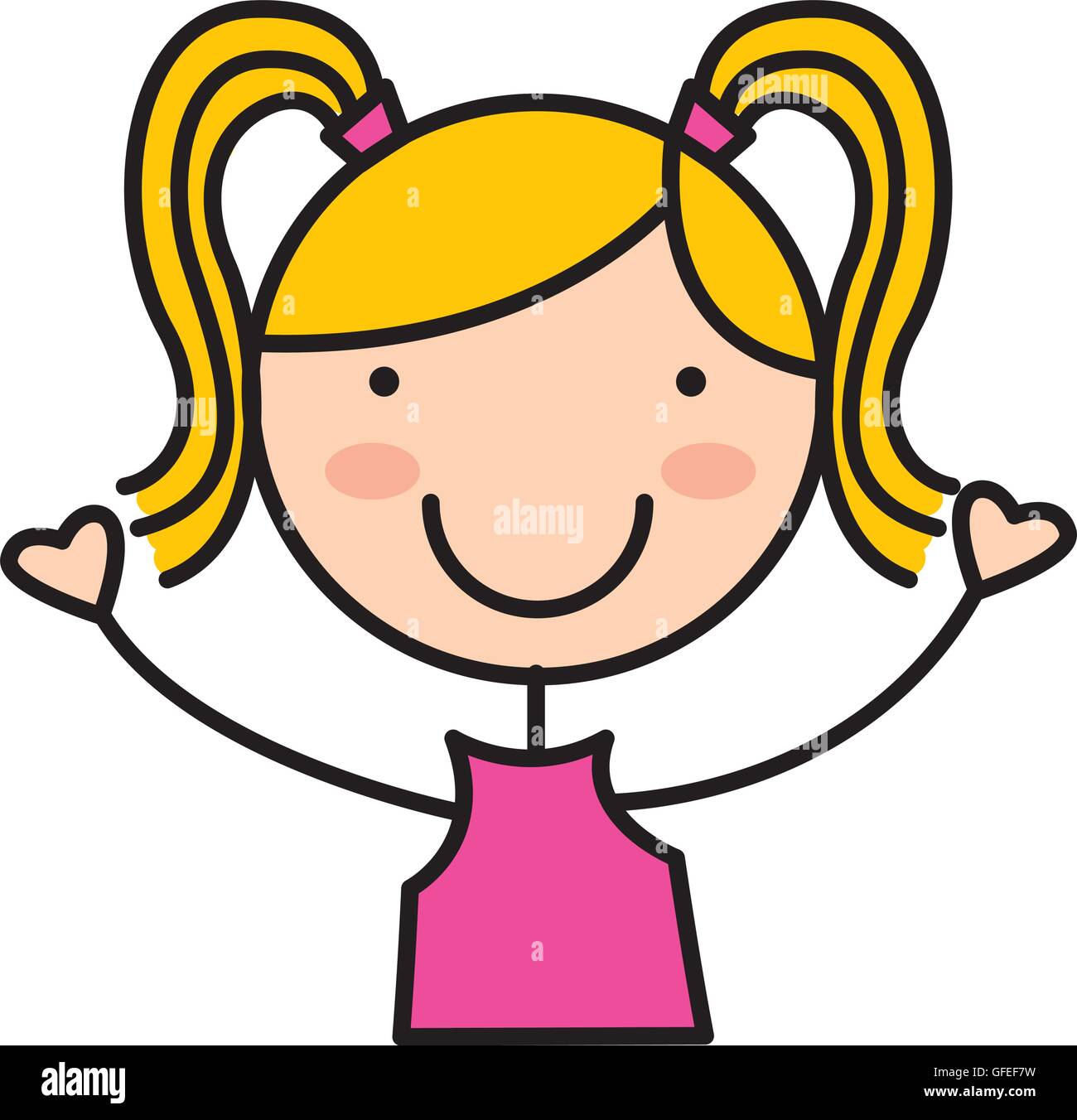 little girl smile icon Stock Vector Image & Art - Alamy