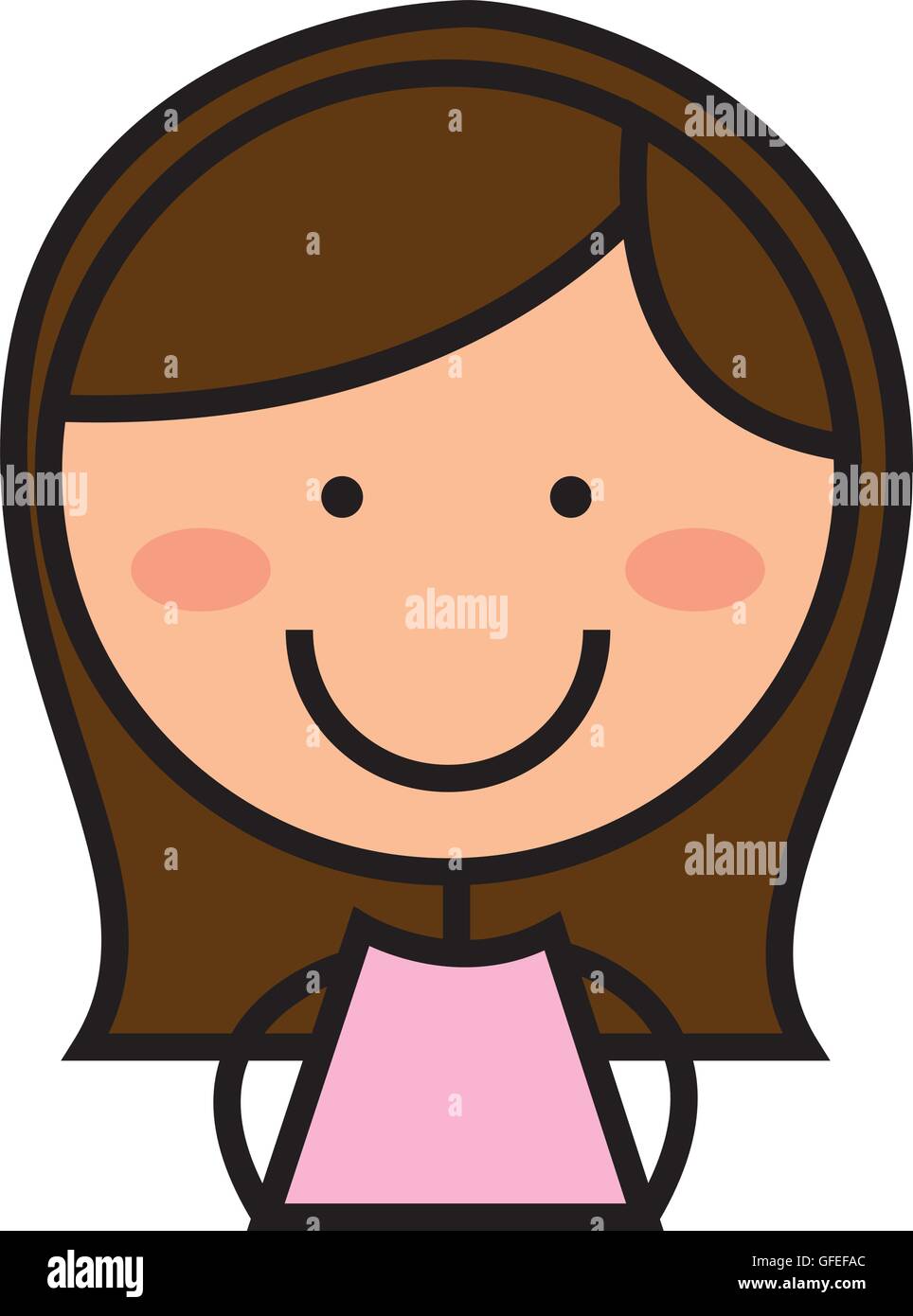 little girl smile icon Stock Vector Image & Art - Alamy