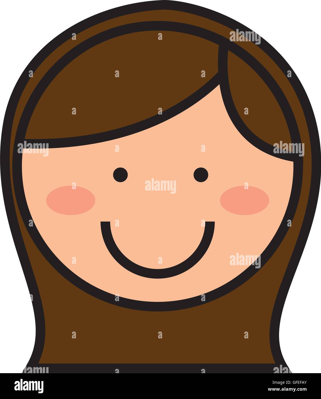 little girl smile icon Stock Vector Image & Art - Alamy