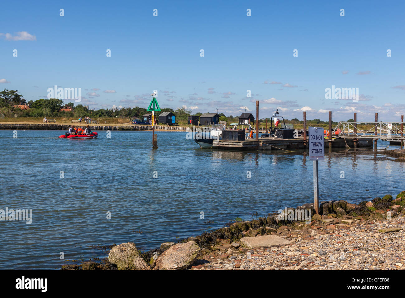 river blyth southwold harbour view across to warberswick Stock Photo ...