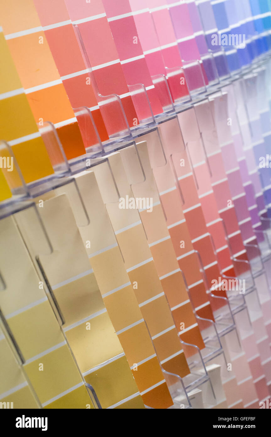 Rows and columns of color swatches for use as background Stock Photo ...